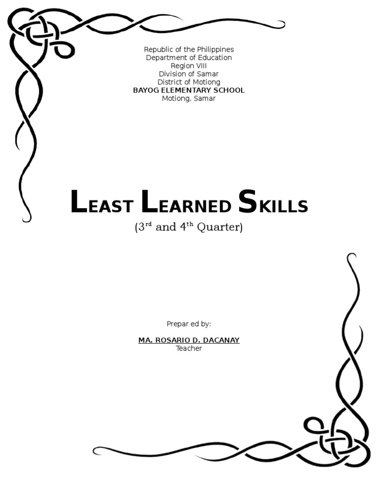 Cover (Least Learned Skills) | PDF
