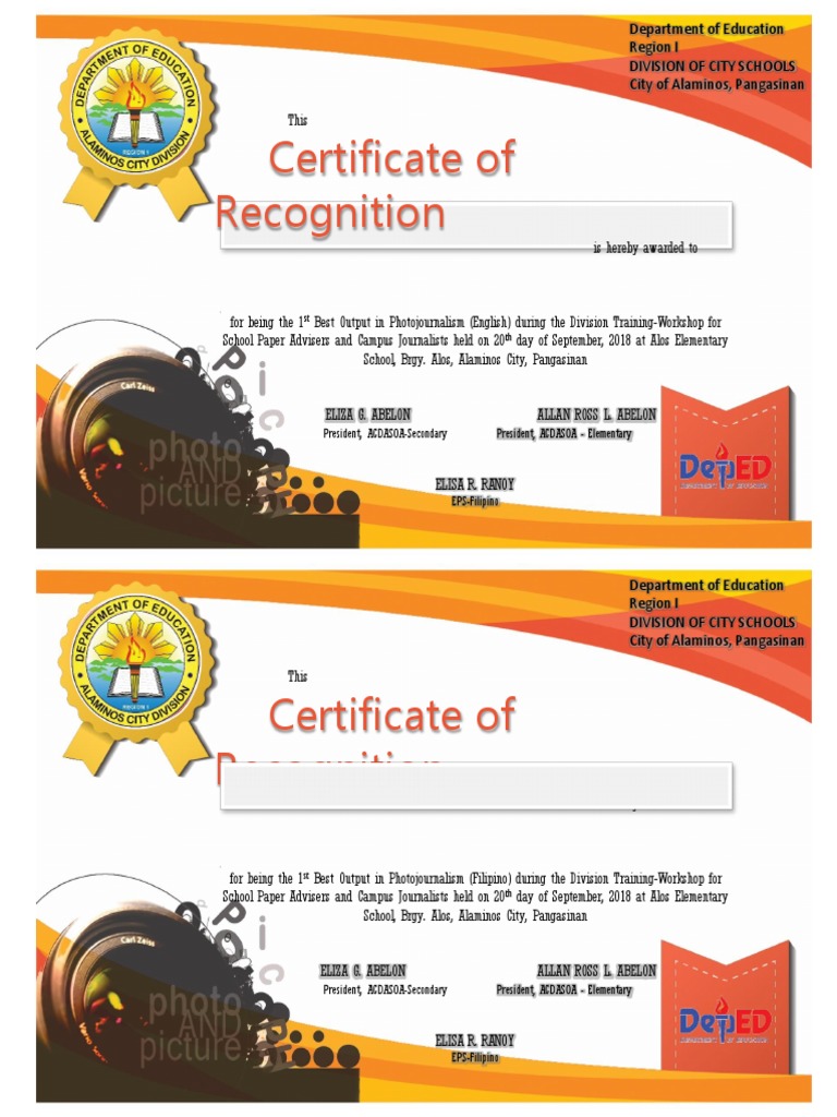 Certificate Photojournalism 2018 | PDF