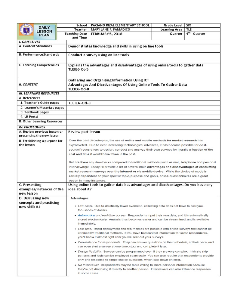 Advantages and Disadvantages of Online Tools | PDF | Educational ...
