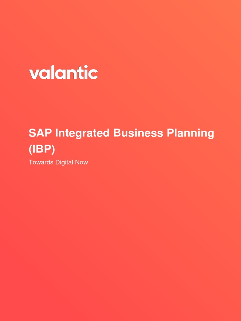 Sap Integrated Business Planning Ibp Sap Integrated Business Planning ...