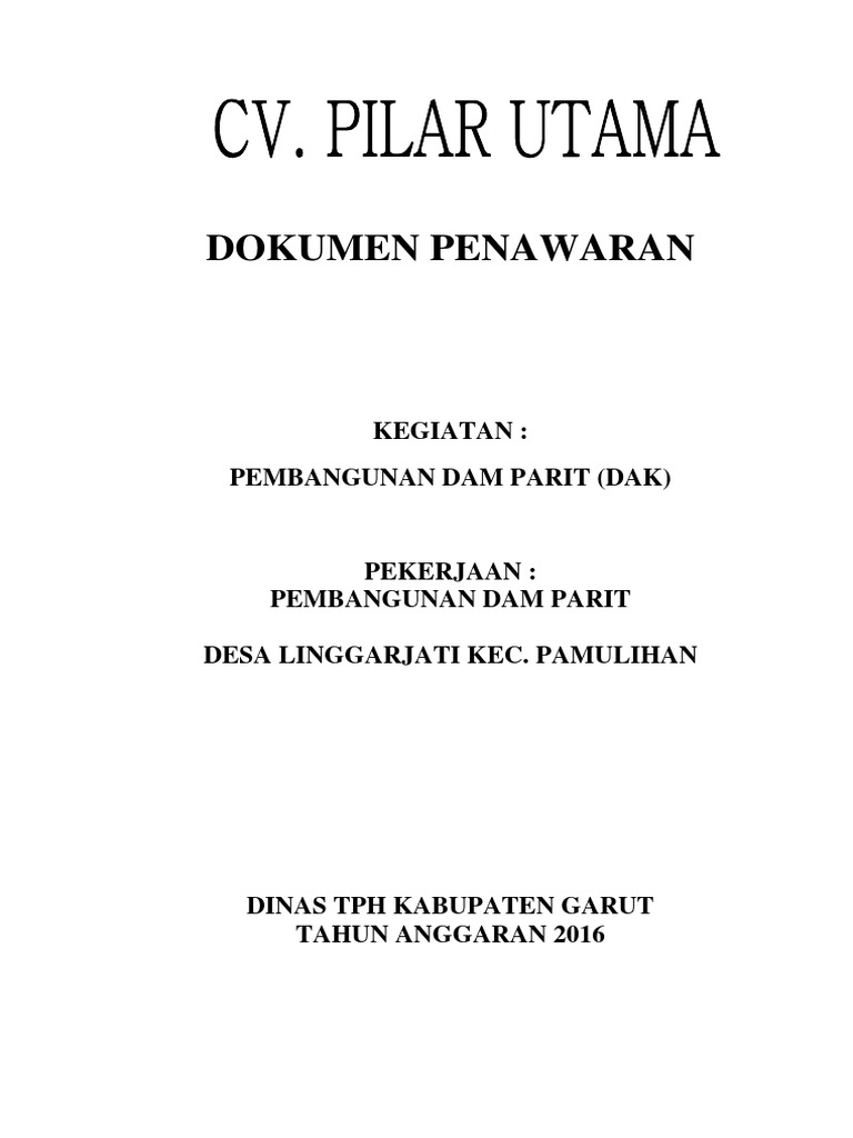 Cv. Pilar Utama PDF | PDF