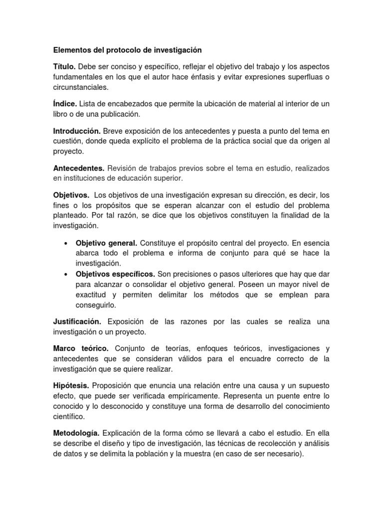 Elementos Del Protocolo | PDF | Teoría | Epistemología