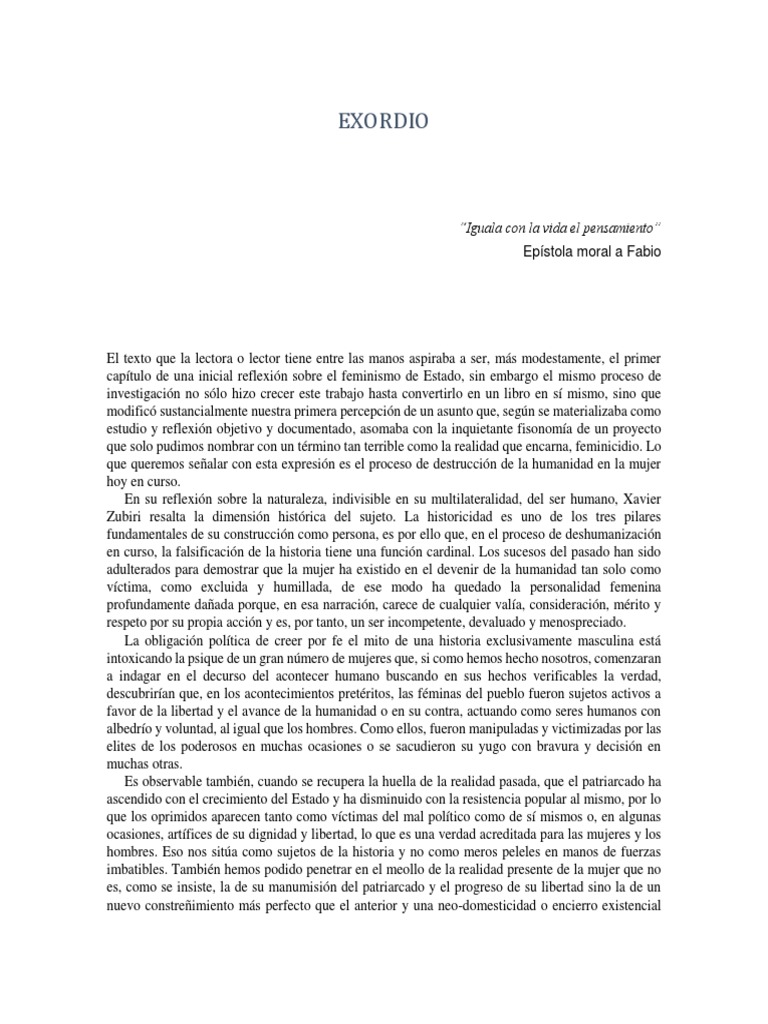 EXORDIO | Mujer | Feminismo