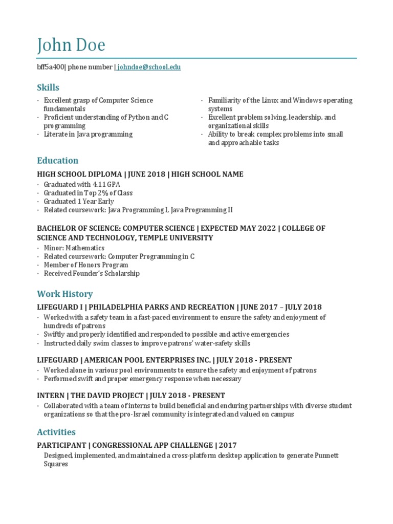 Fake Resume | PDF