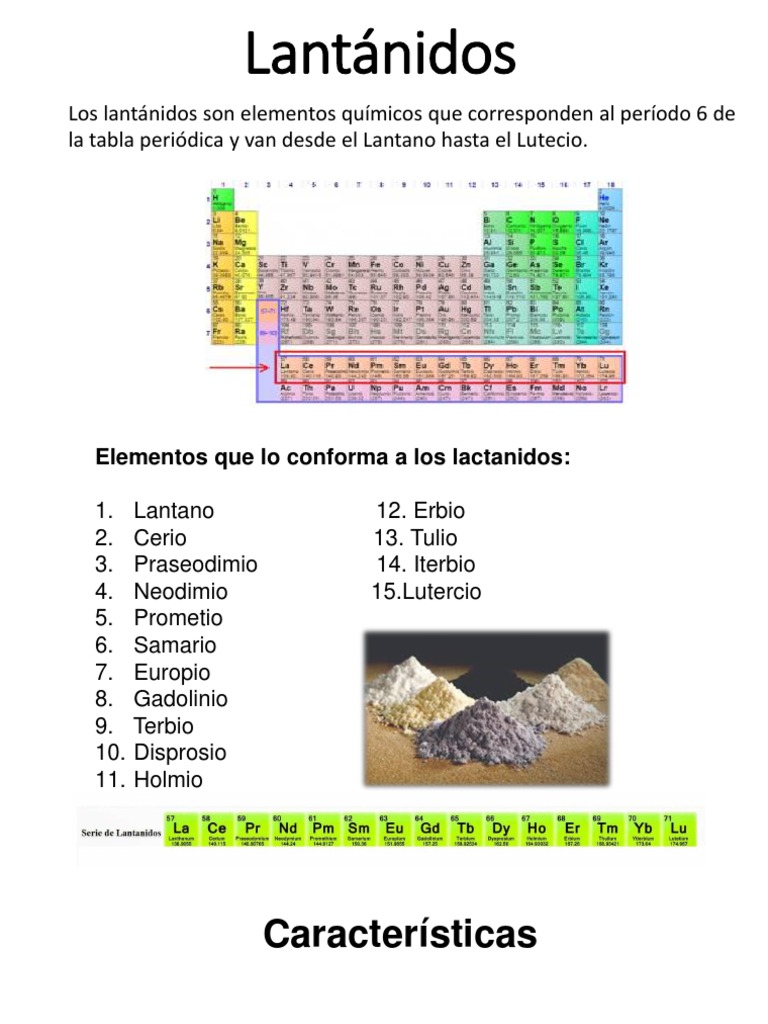 Lactanidos Actinidos y Metaloides | PDF