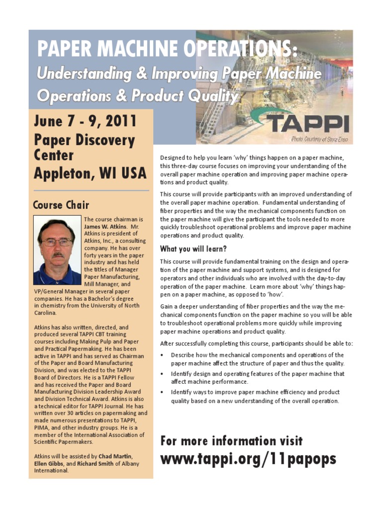 Understanding & Improving Paper Machine Operations & Product Quality ...
