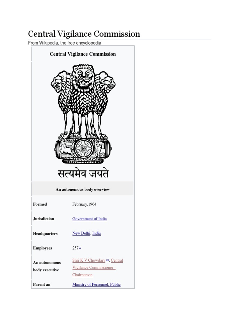 Central Vigilance Commission | Politics Of India | Public Sphere