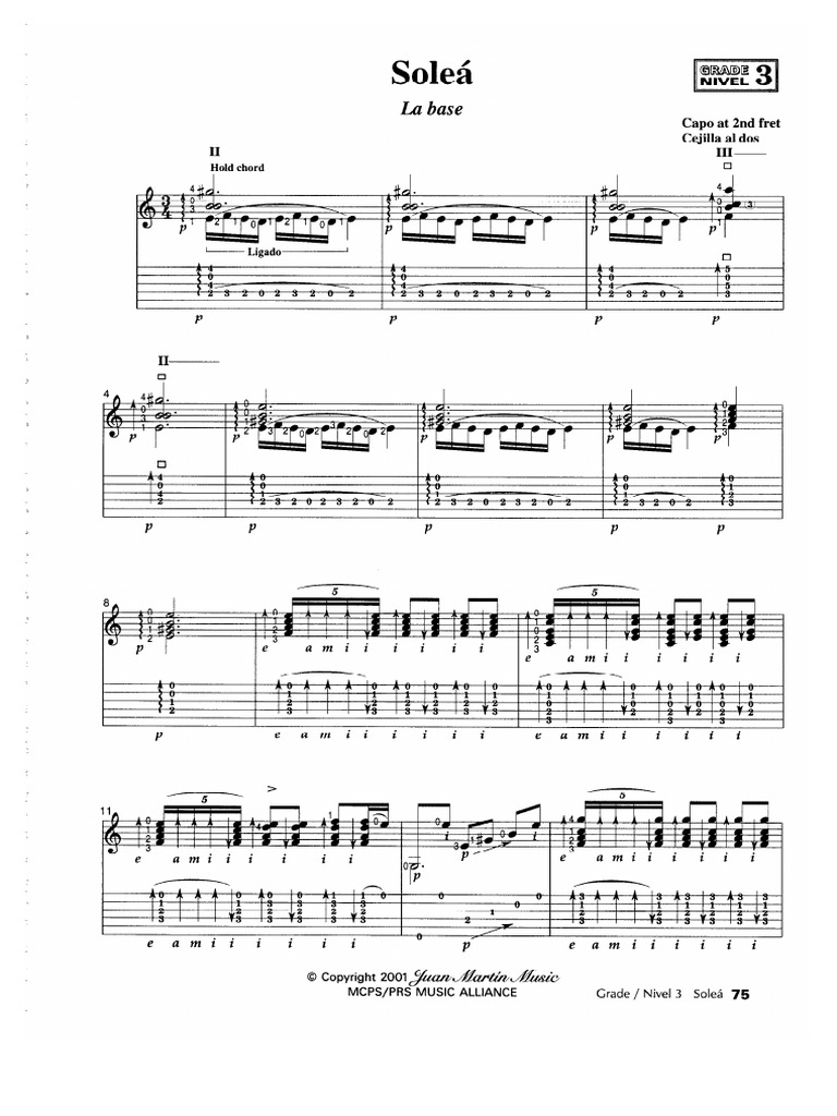 Guitar Lesson - Juan Martin - Flamenco Solos - Level 3 PDF | PDF