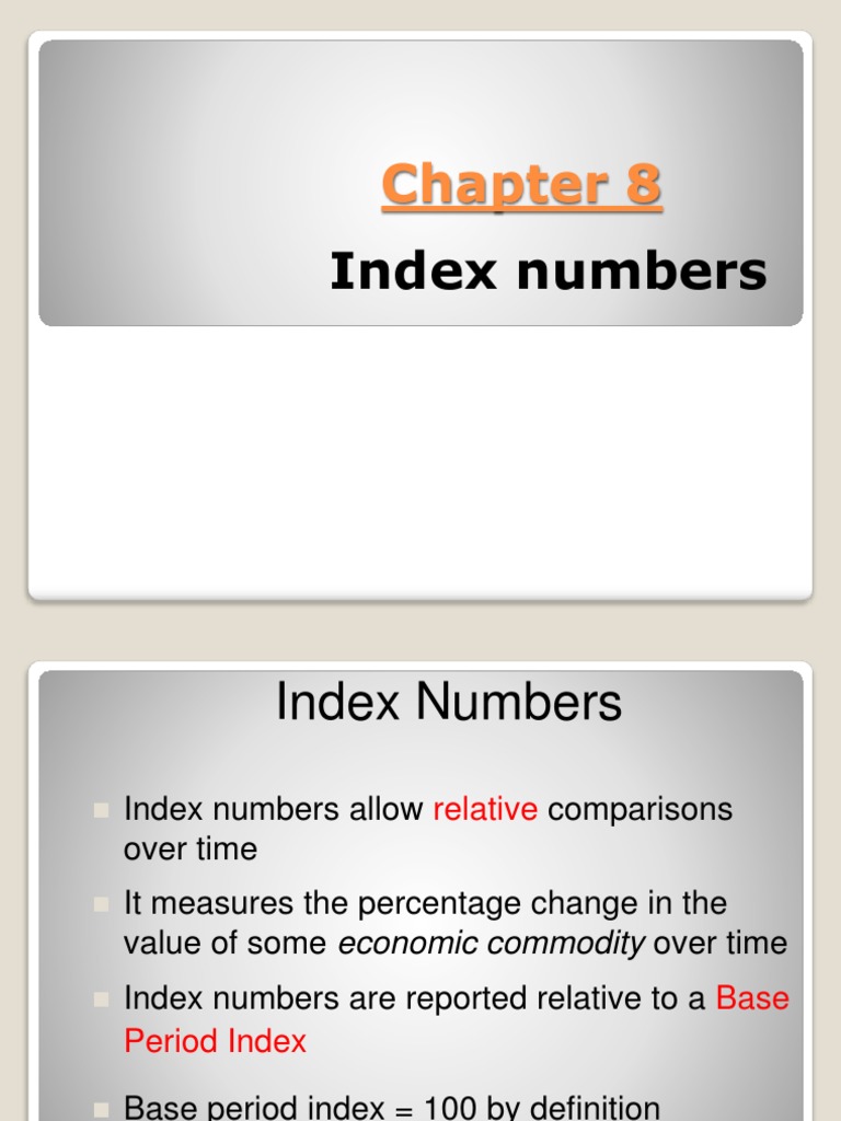 Index Numbers | PDF | Price Indices | Index (Economics)