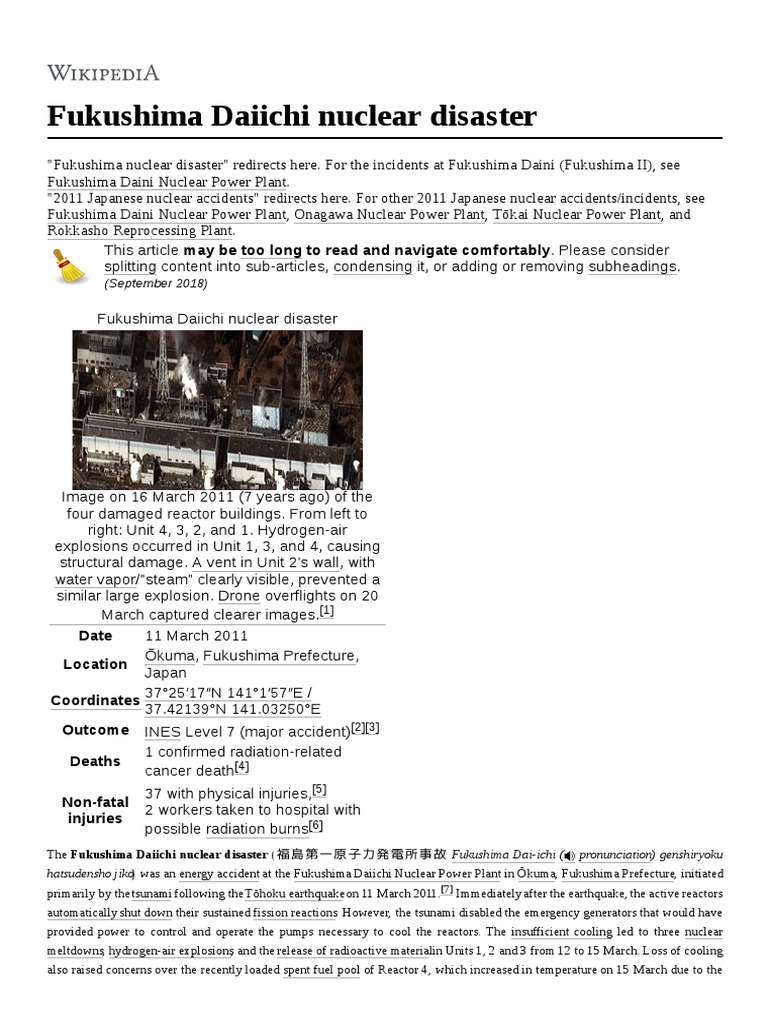 Fukushima Daiichi | Fukushima Daiichi Nuclear Power Plant | Timeline Of ...