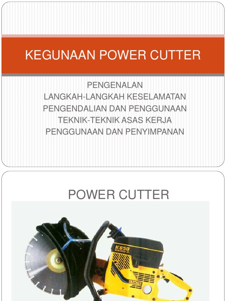 Kegunaan Power Cutter | PDF