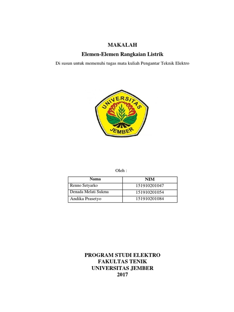 Elemen Rangkaian Listrik Dasar | PDF