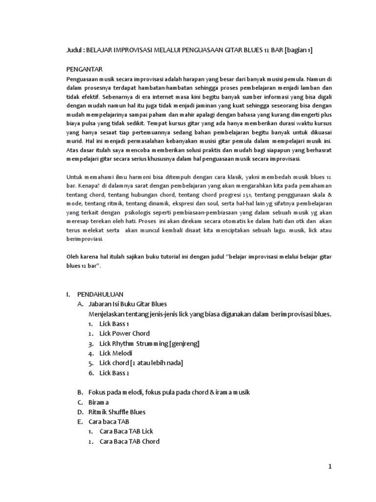 Belajar Improvisasi | PDF