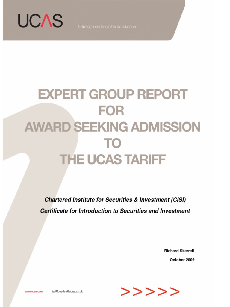 Chartered Institute For Securities & Investment (CISI) Certificate For ...