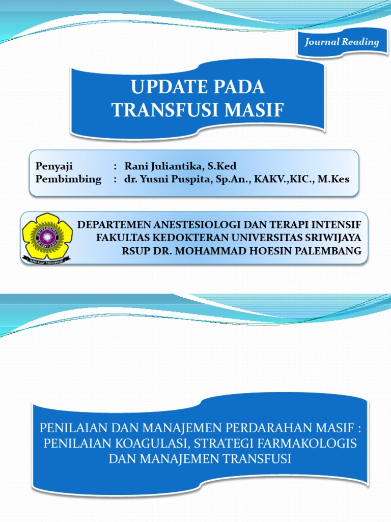 Perdarahan Masif Dan Transfusi Masif | PDF