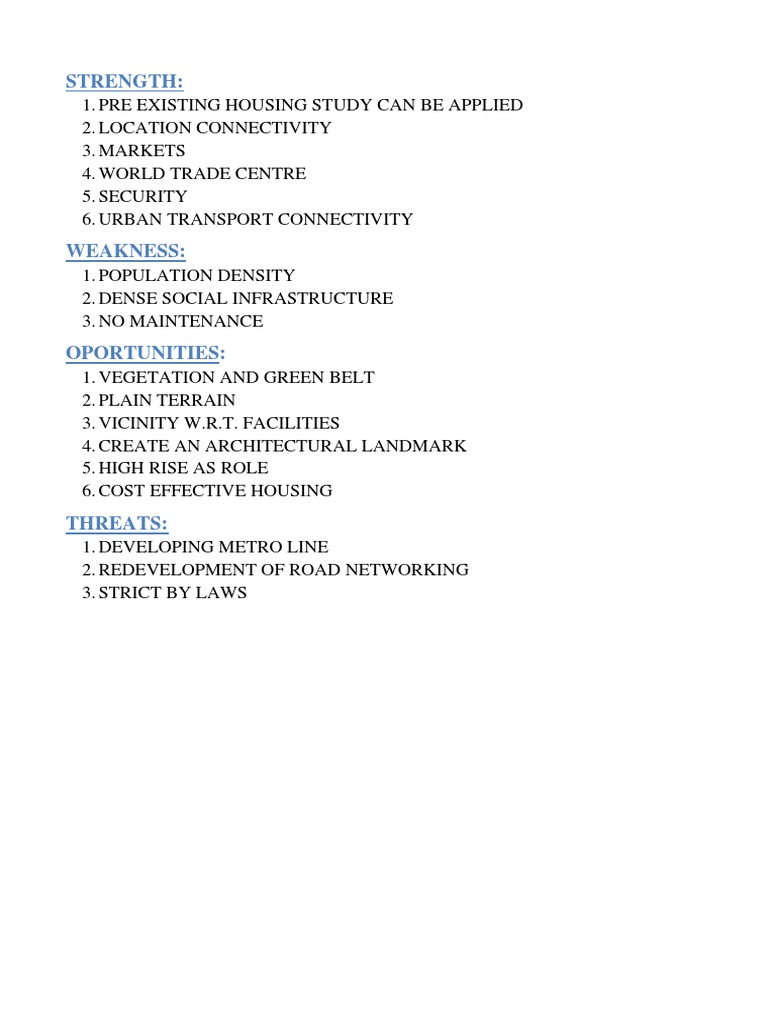 Swot | Download Free PDF | Swot Analysis | Urban Planning