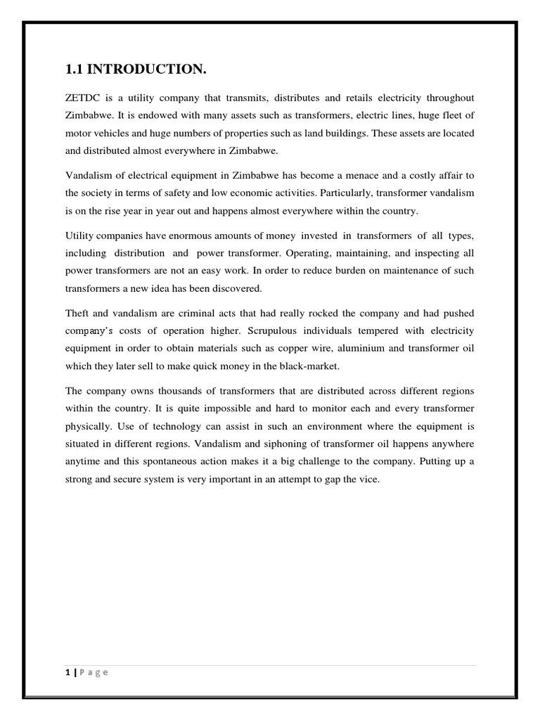 Power Transformer Project Proposal | PDF | Electric Power Distribution ...