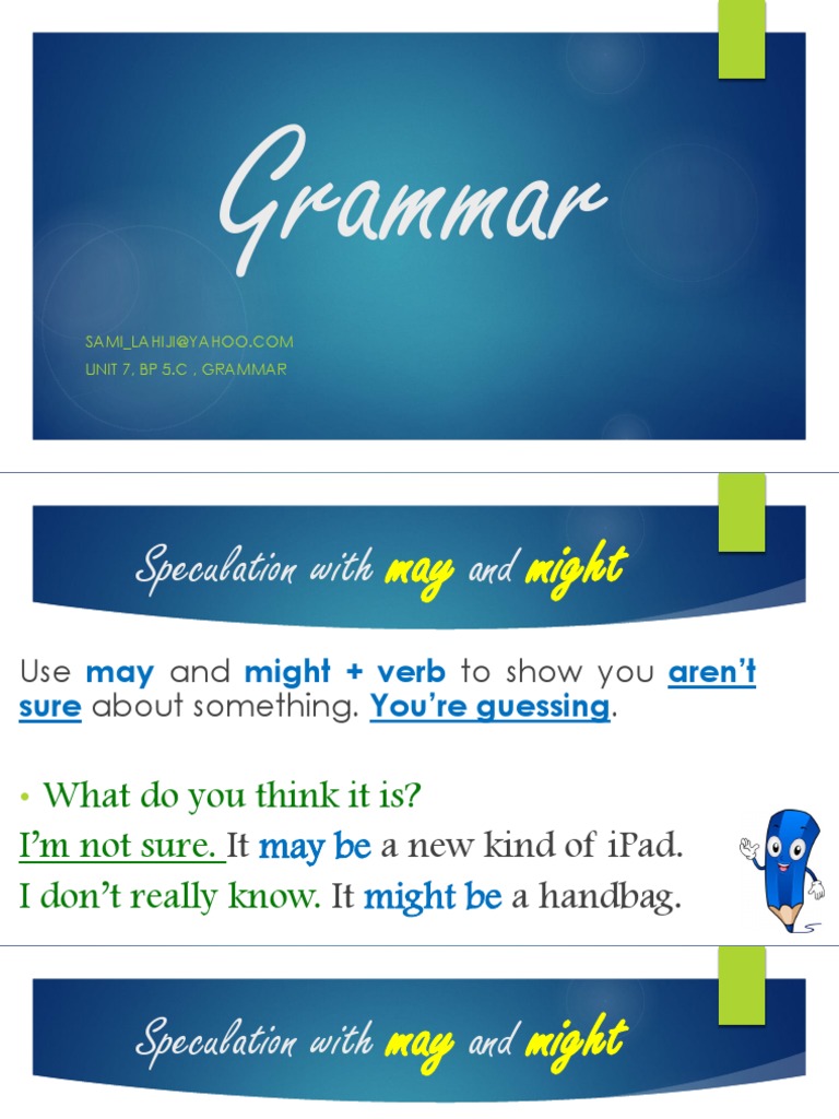 Grammar: Unit 7, BP 5.C, Grammar | PDF