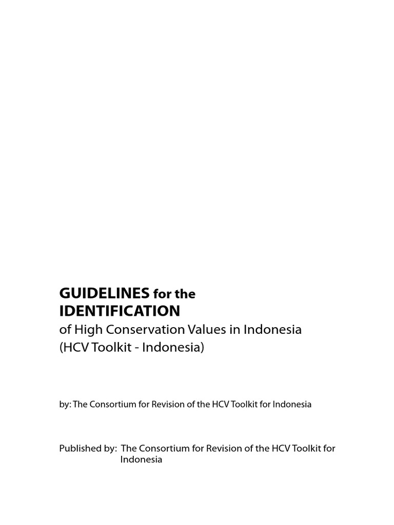 Guidelines Identification: of High Conservation Values in Indonesia ...