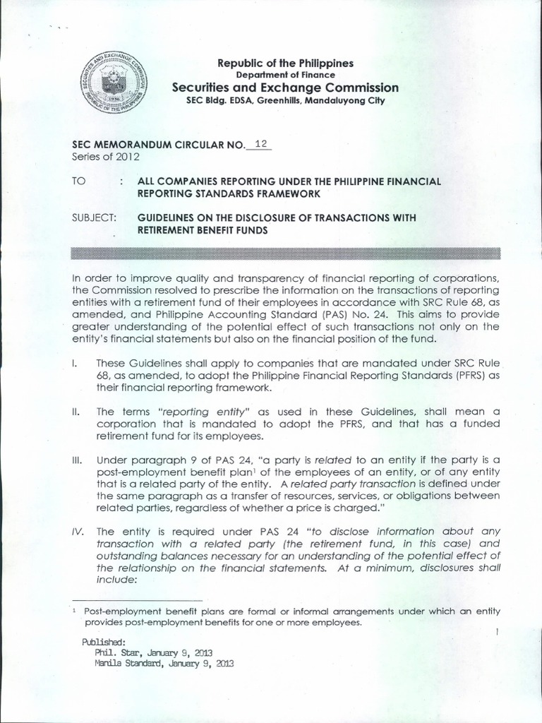 Securities and Exchange Commission: Republic of The Philippines | PDF ...