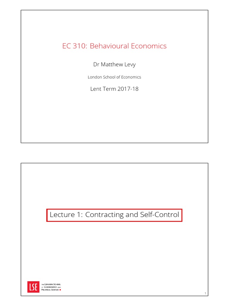 EC310 Lecture Slides 2018 | PDF | Percentile | Printer (Computing)