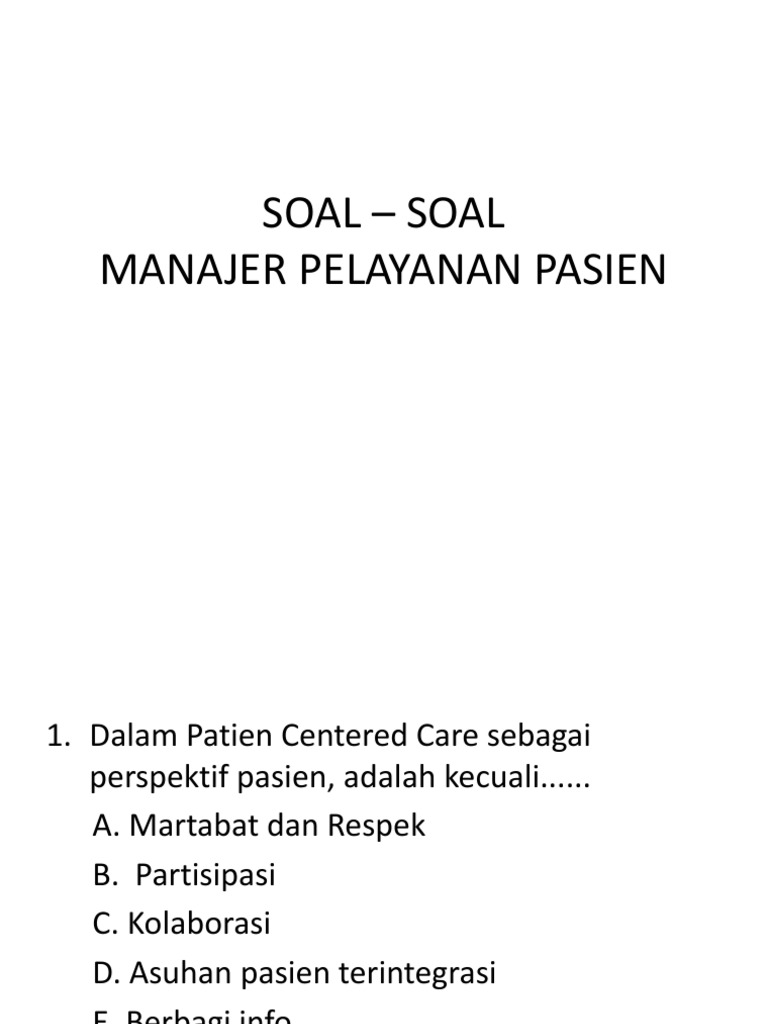 SOAL - SOAL MPP 2 | PDF