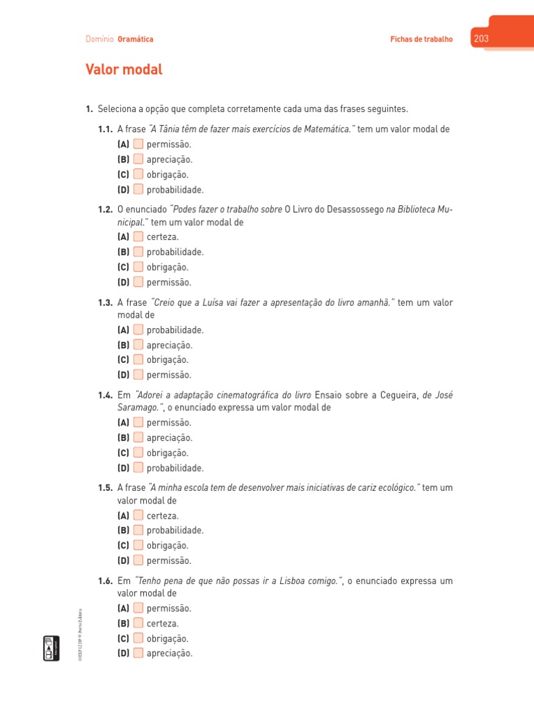 Oexp12 Ficha Gramatica Valor Modal | PDF