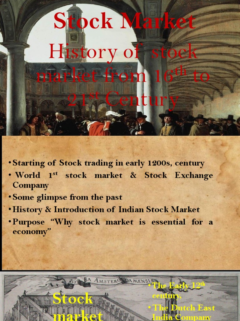 History of Stock Market | PDF | Stock Market | Stock Exchange