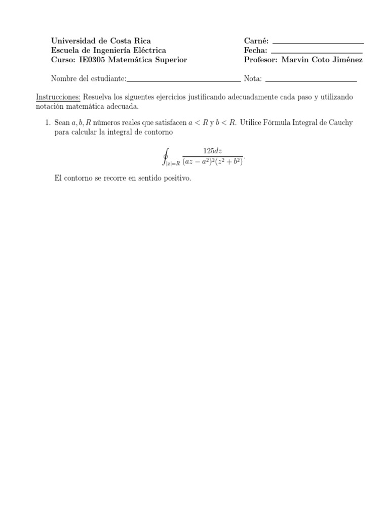 Quiz Matematica Superior Ucr | PDF