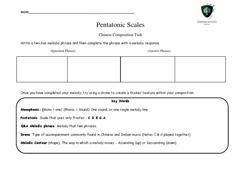 Pentatonic Melody Composition Guide | PDF