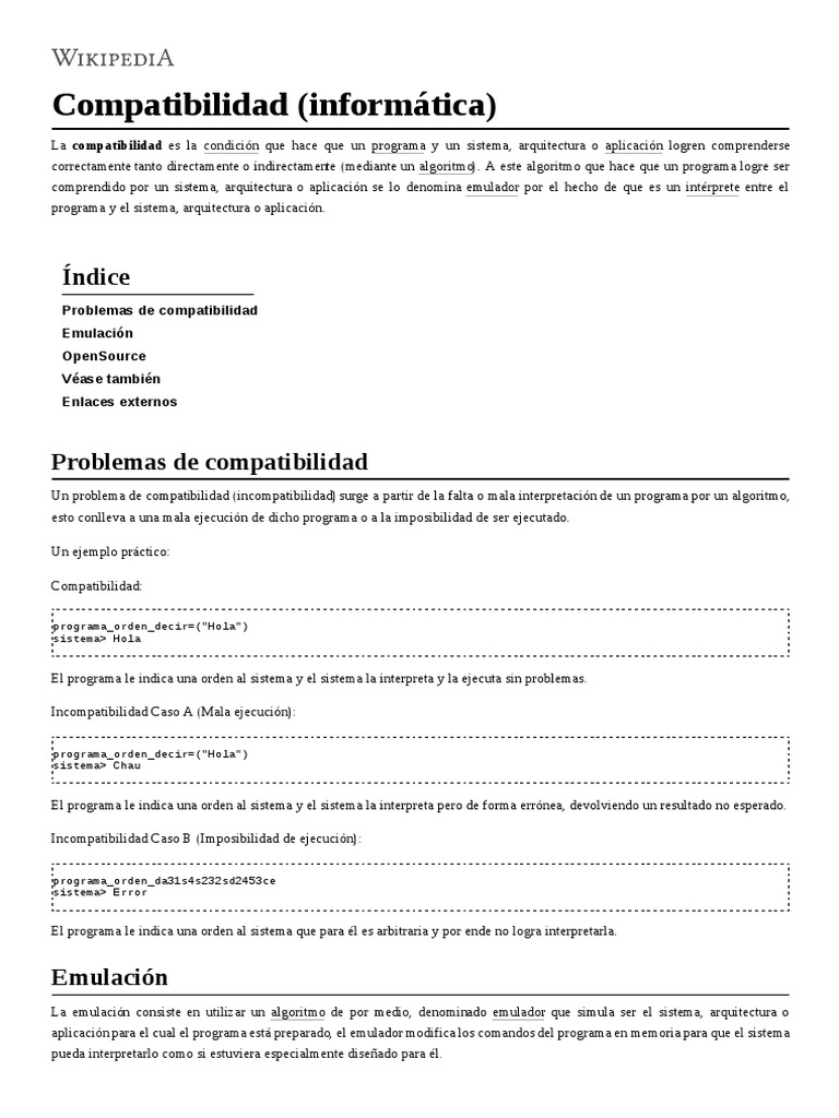 Compatibilidad (Informática) | PDF | Programación de computadoras ...