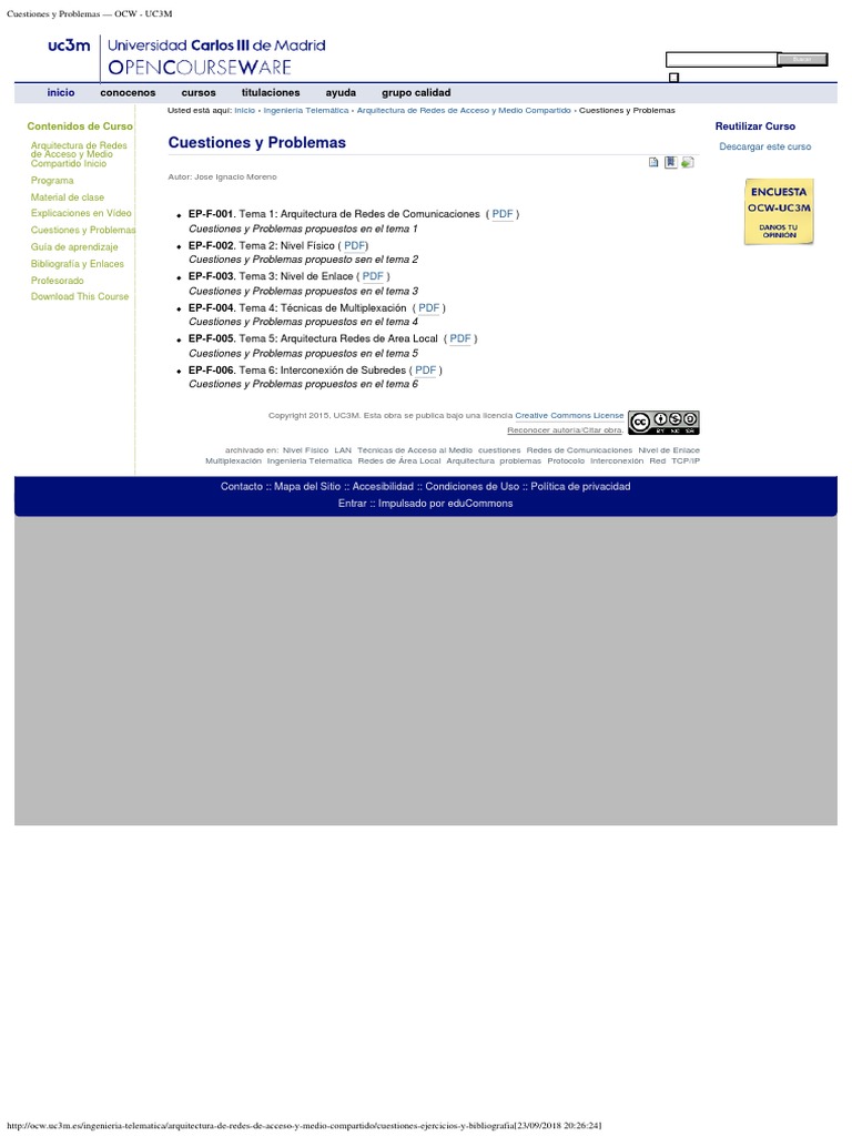 Cuestiones y Problemas - OCW - UC3M | PDF | Red de computadoras | Redes ...