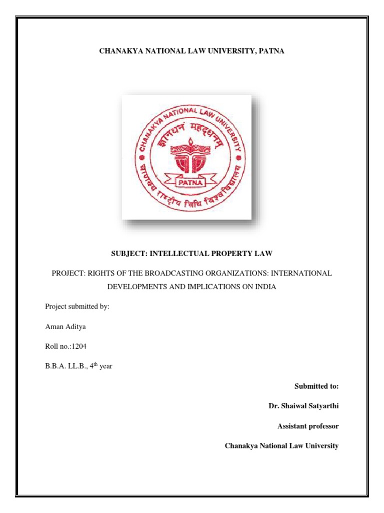 Ipr Project | PDF | Copyright | License