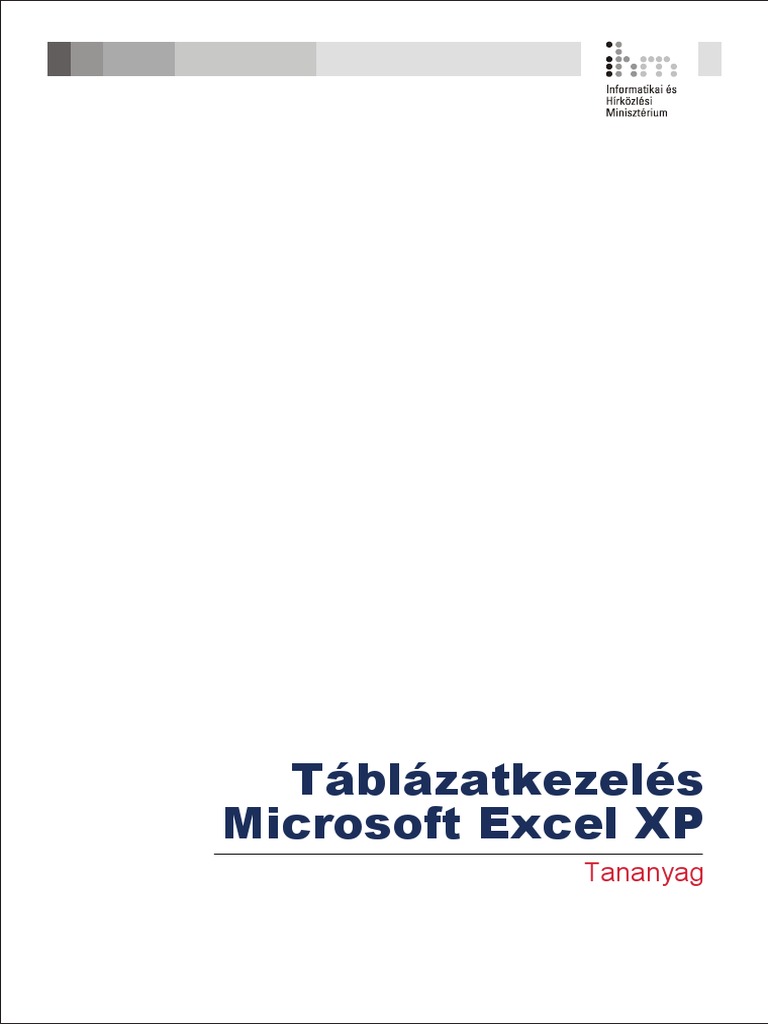 04-Tablazatkezeles Excel XP-vel PDF | PDF