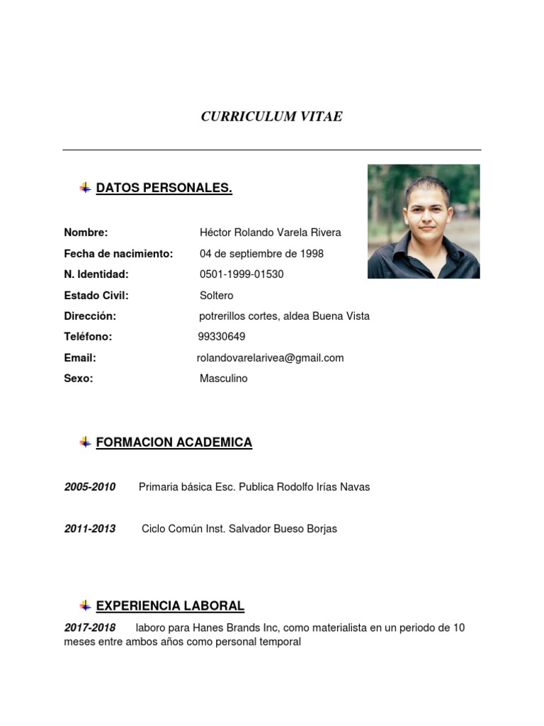 Curriculum Vitae Rolando | PDF