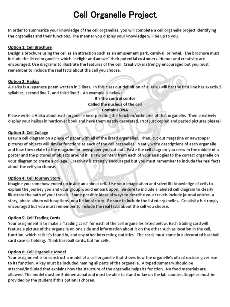 Cell Organelle Project | PDF | Organelle | Cell (Biology)