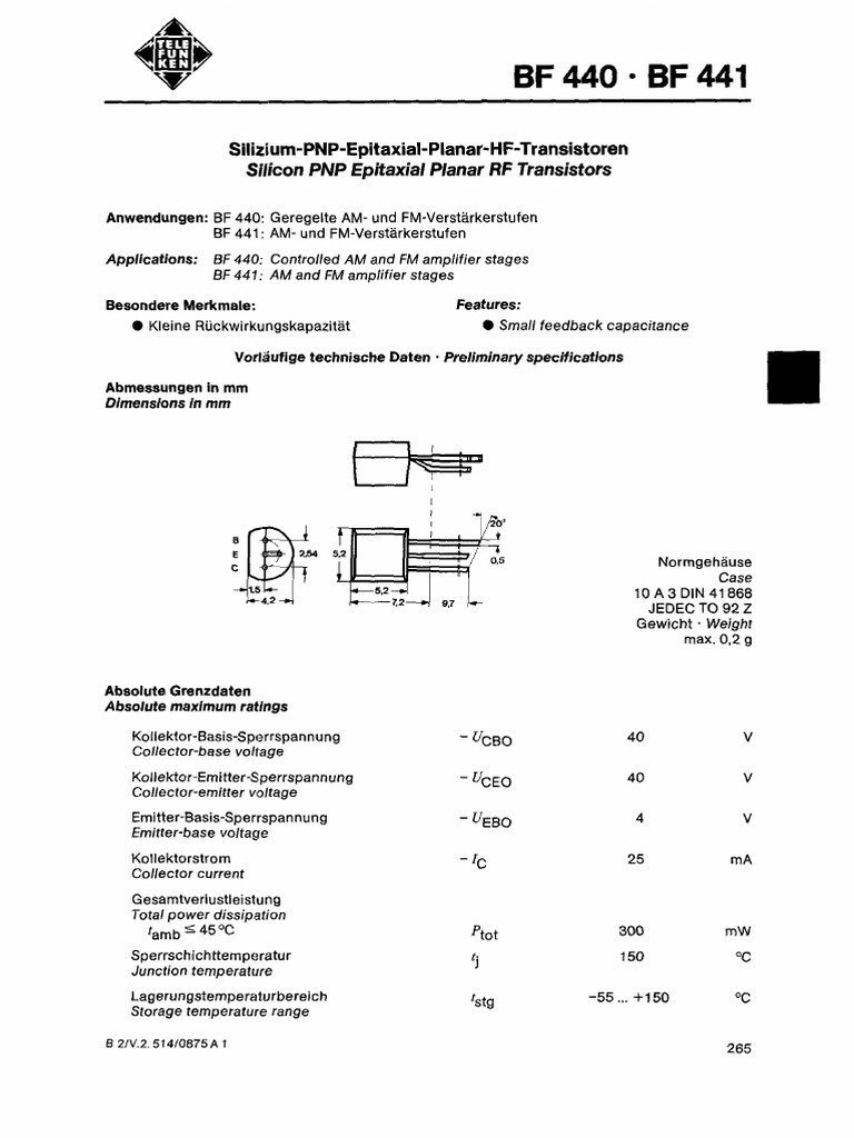 Datas bf440 441 PDF | PDF