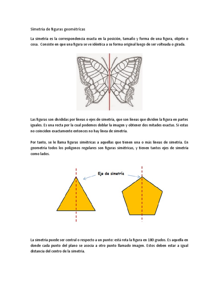 Simetría de Figuras Geométricas | PDF