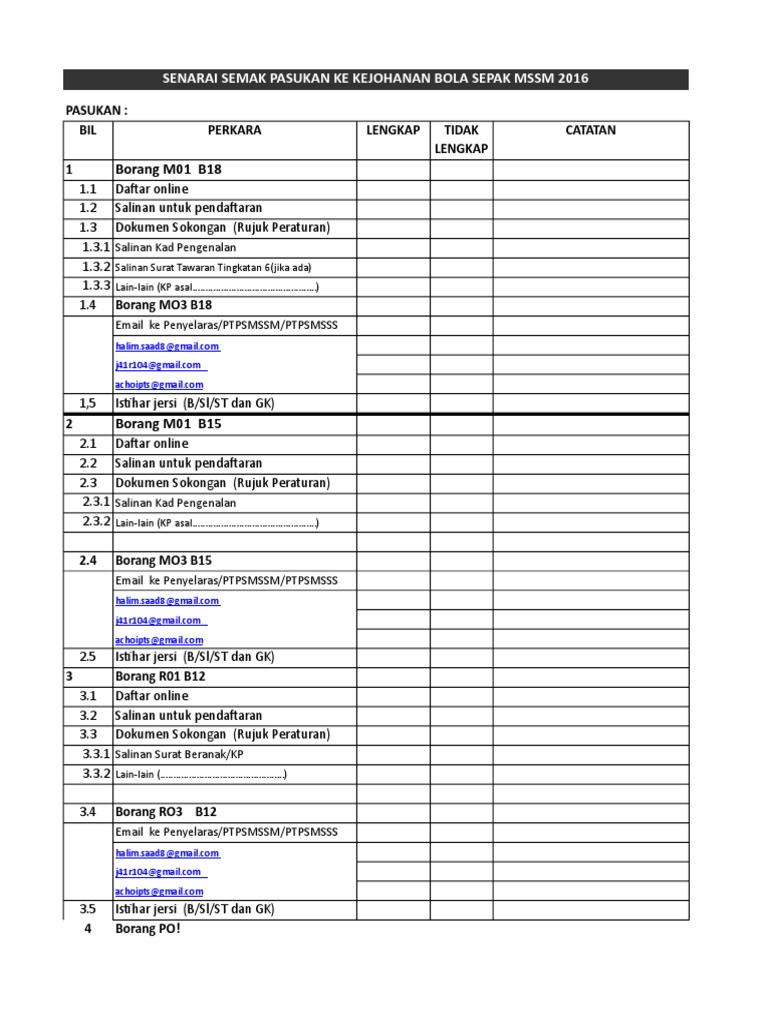 Borang Mo3 2018 | PDF