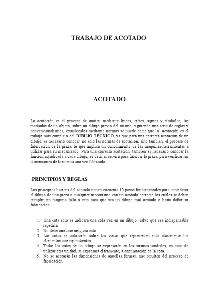 ACOTADO | PDF | Dibujo | Dibujo técnico