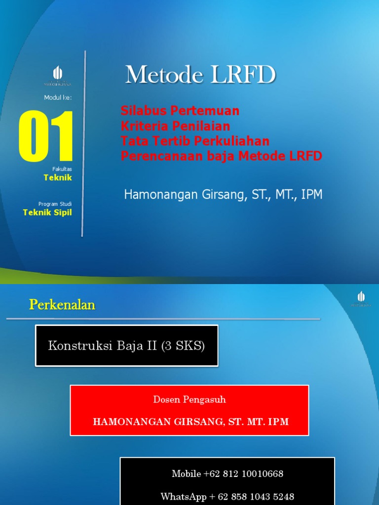 [JUDUL]: LRFD Method: Perencanaan Struktur Baja dengan Metode Load and ...
