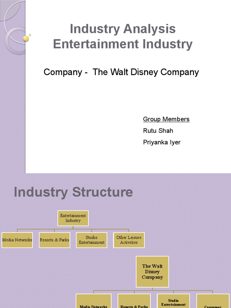 Industry Analysis Entertainment Industry: Company - The Walt Disney ...