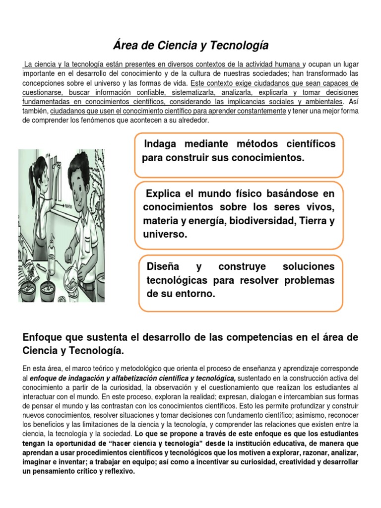Área de Ciencia y Tecnología | PDF | Science | Conocimiento