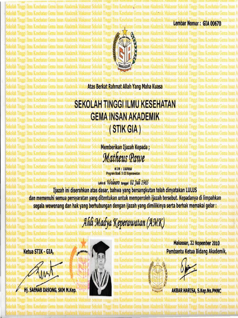 IJAZAH D3-Compressed PDF | PDF