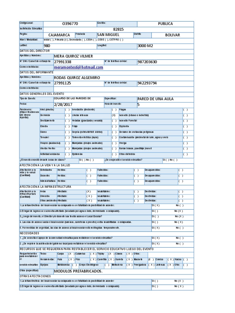 PDF Ficha Edan | PDF | Desastres naturales | Peligros Naturales