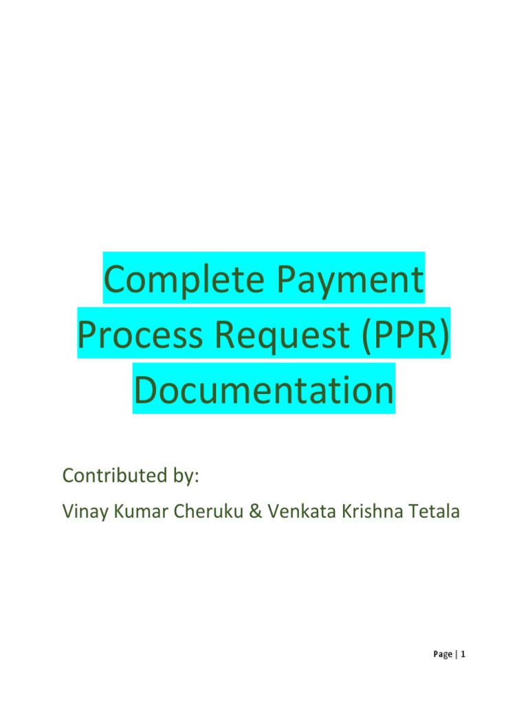 Complete PPR Setup PDF | PDF | Cheque | Invoice