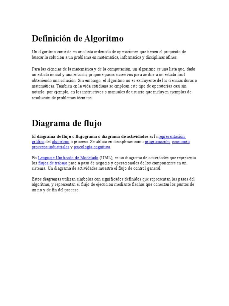 Definición de Algoritmo | PDF | Algoritmos | Programación de computadoras