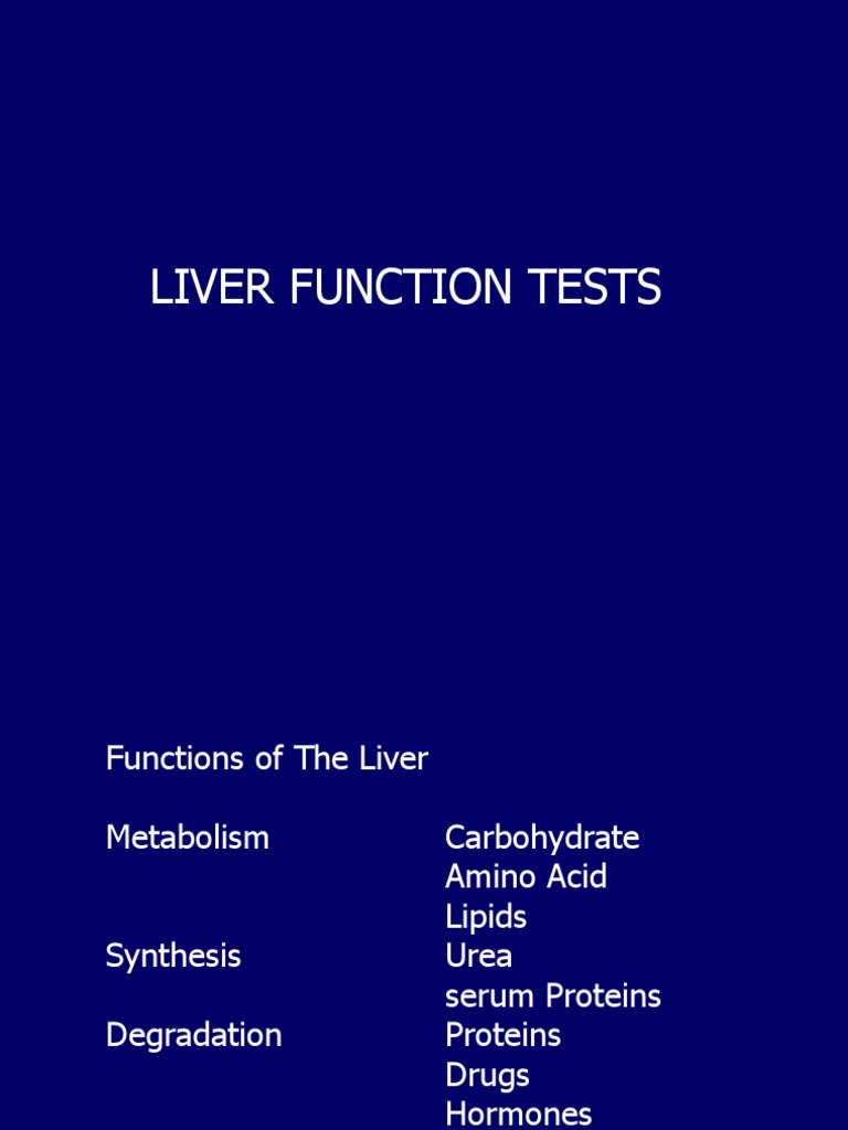Liver Function | PDF | Alanine Transaminase | Transaminase