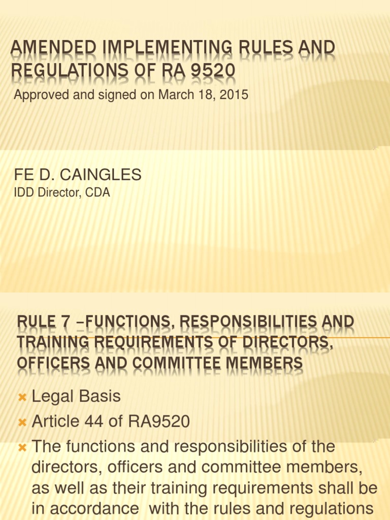 Amended Rule 7 and 8 of The IRR of RA 9520 PDF | PDF | Board Of ...