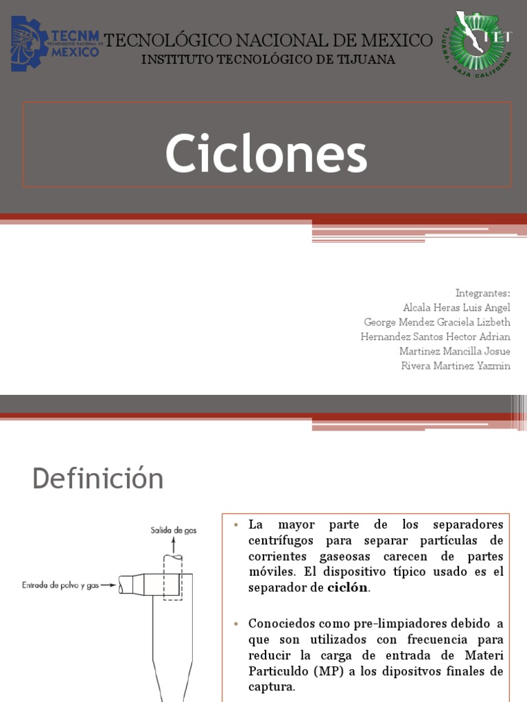 Ciclones | PDF | Ciclón | Química